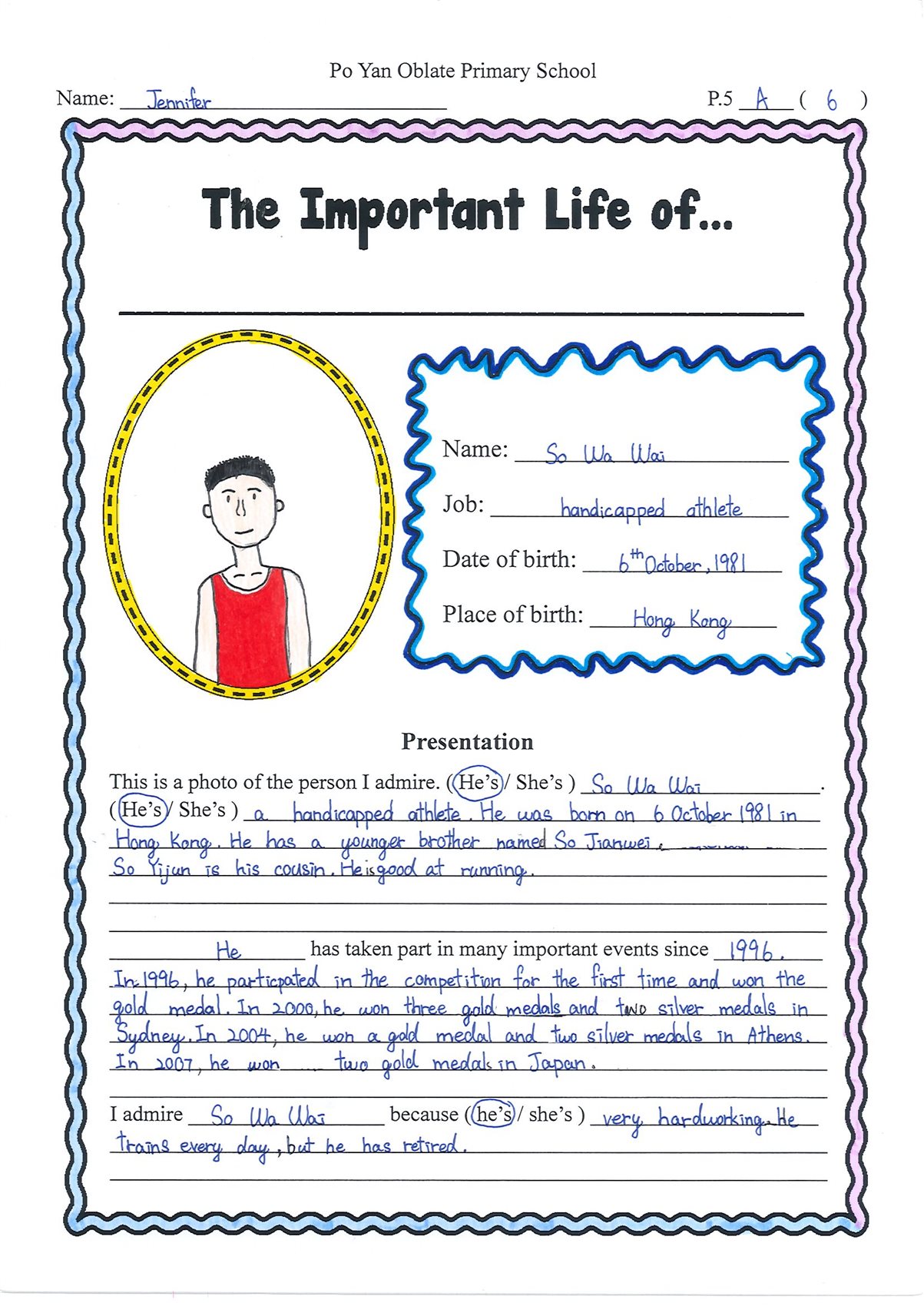 2021-22 5A Pupils Work