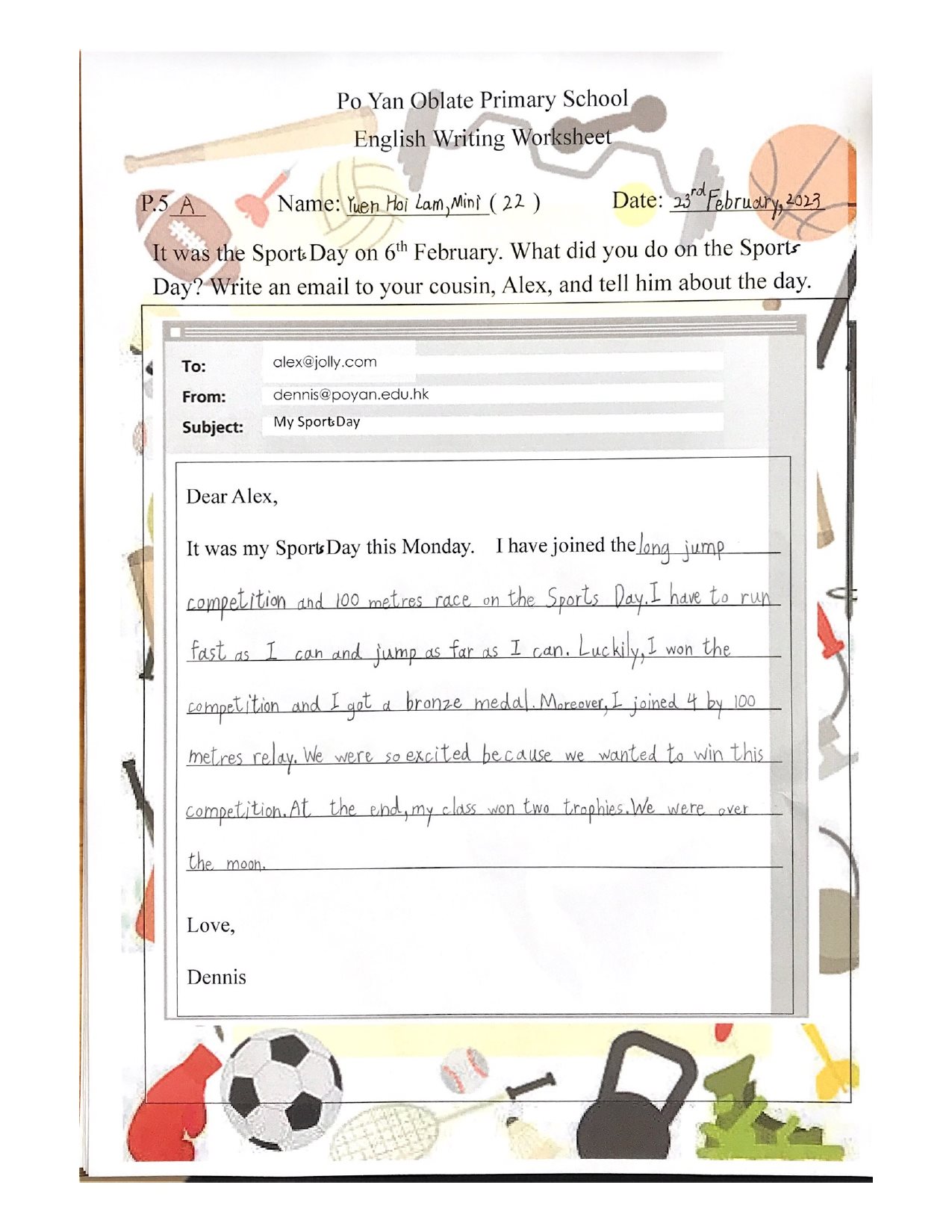 2022-23 5A Pupils Work